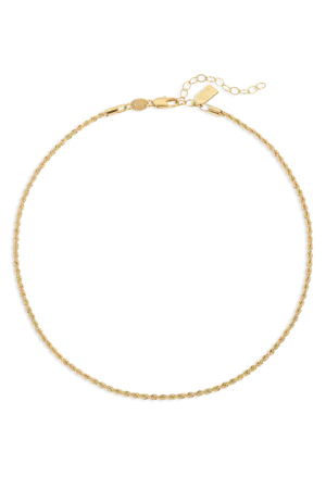 ELECTRIC PICKS Harper Gold Filled Rope Chain Necklace - Gold - 14"